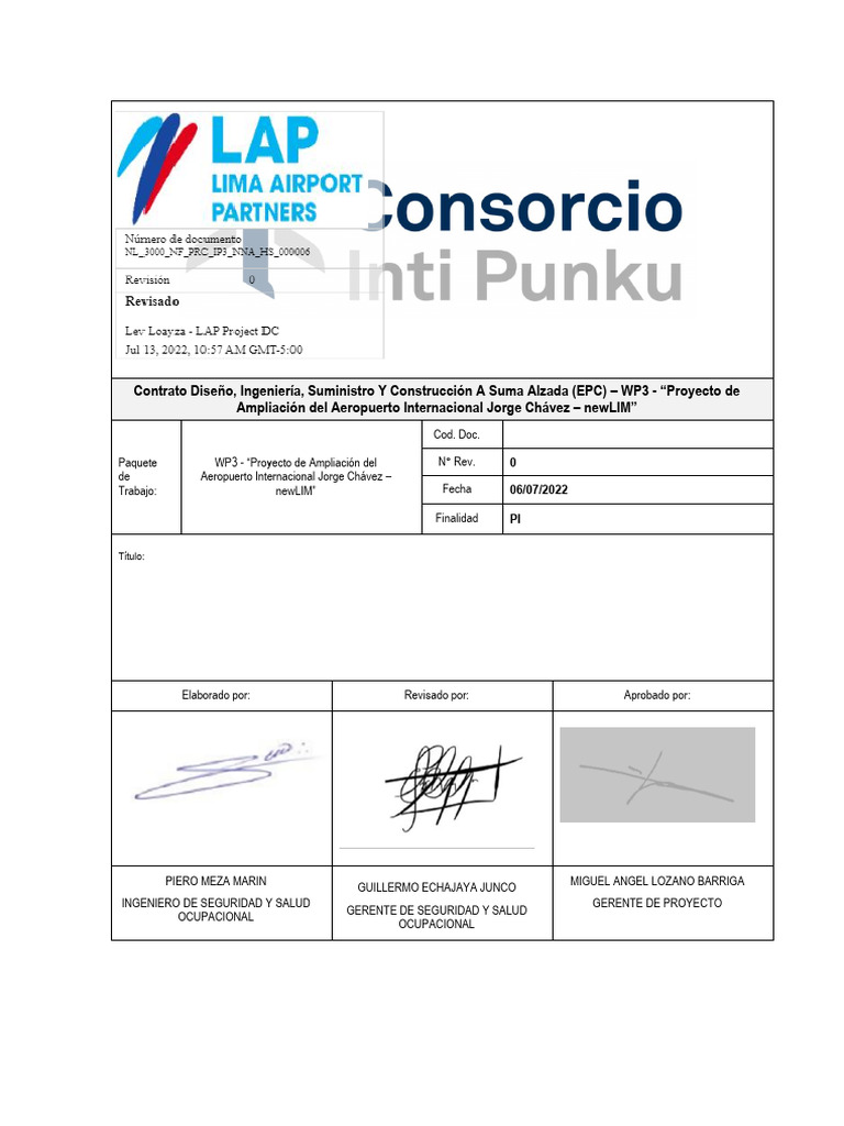 NL - 3000 - NF - PRC - IP3 - NNA - HS - 000006 Rev 0 PROCEDIMIENTO DE ...