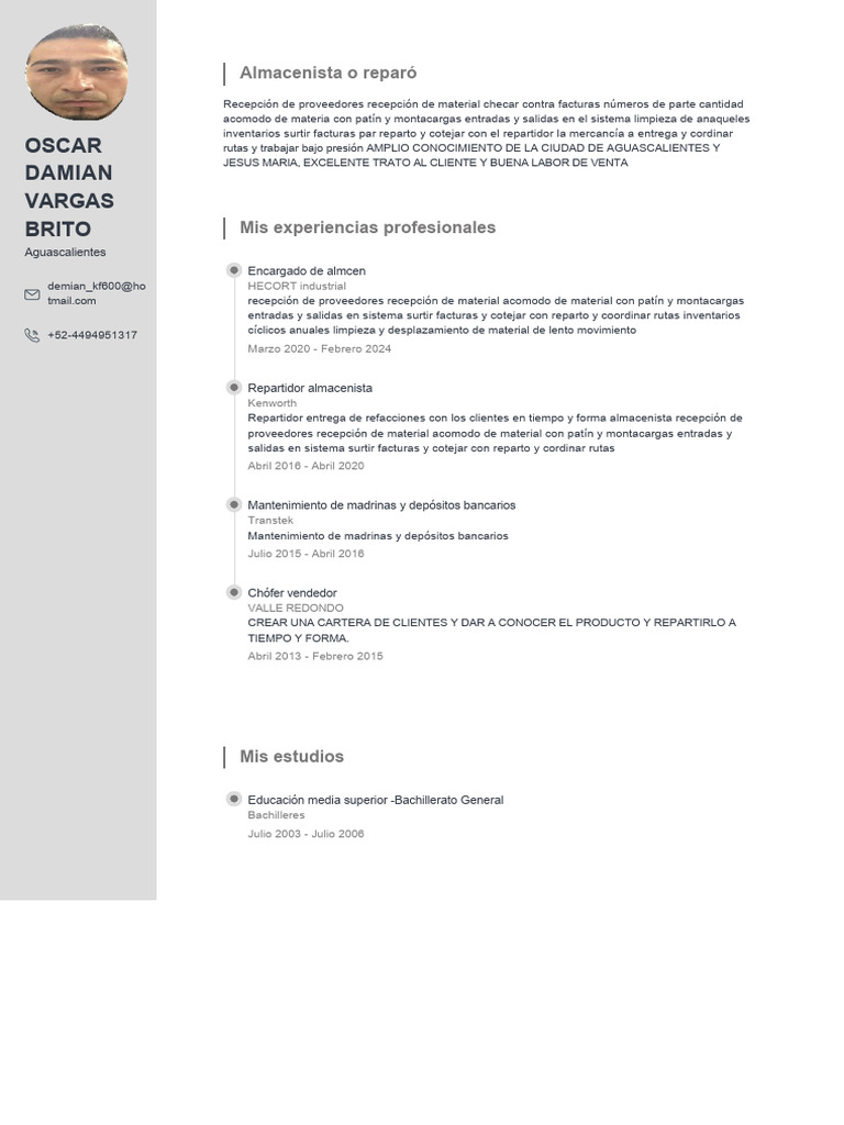 Oscar Damian Vargas Brito | PDF