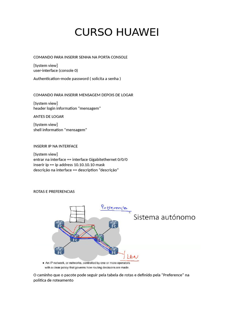 Curso Huawei Comandos | PDF