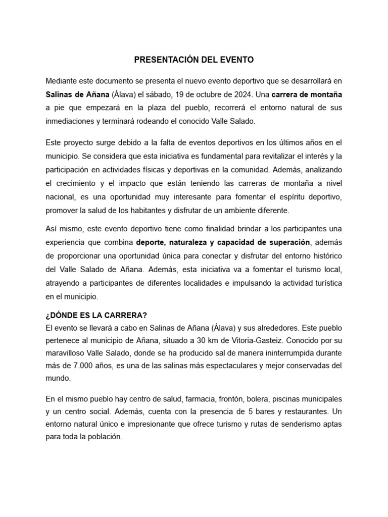 Presentación Del Evento | PDF