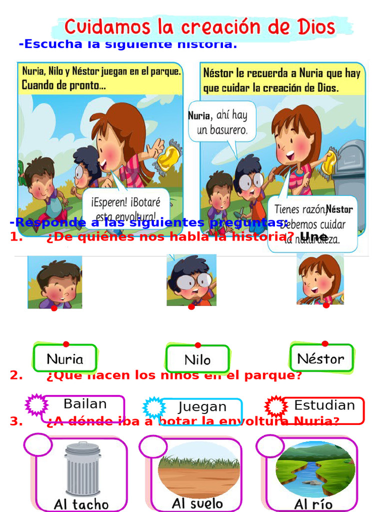 Ficha Cuidamos La Creación de Dios Maestra Janet | PDF