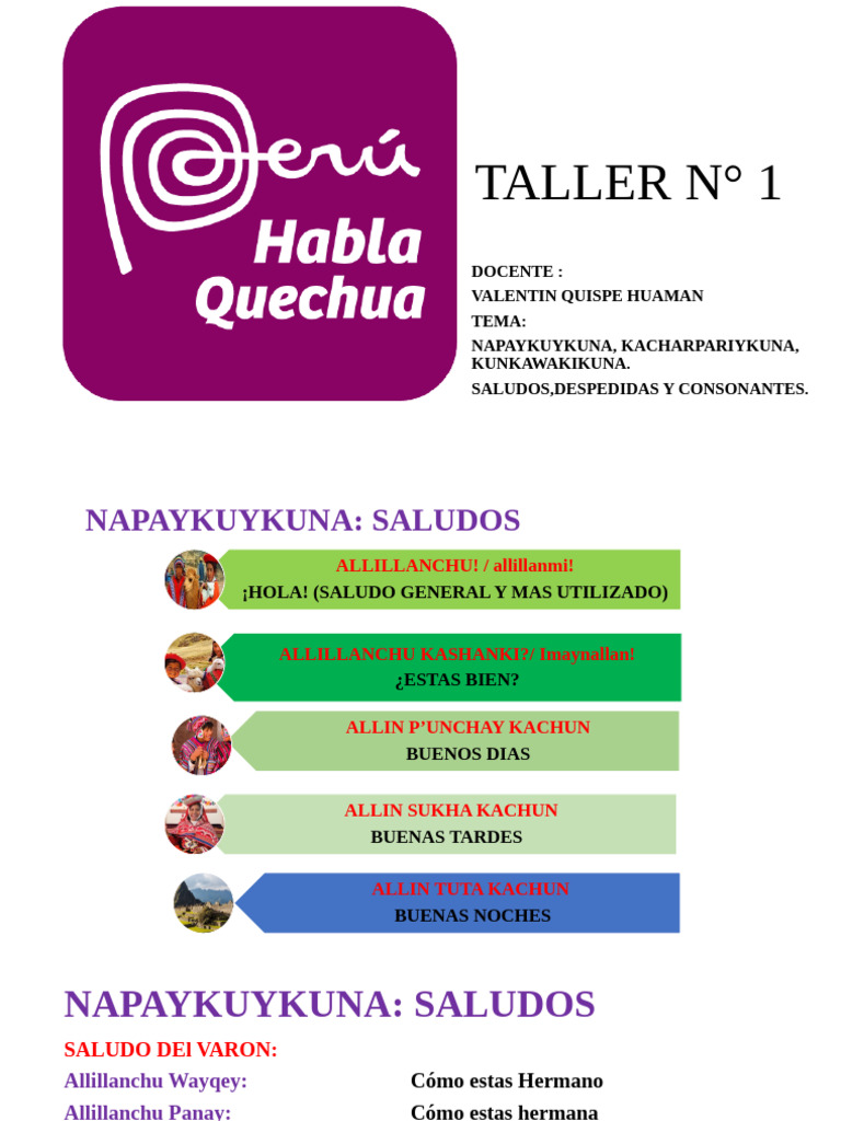 Clase Quechua 1 | PDF