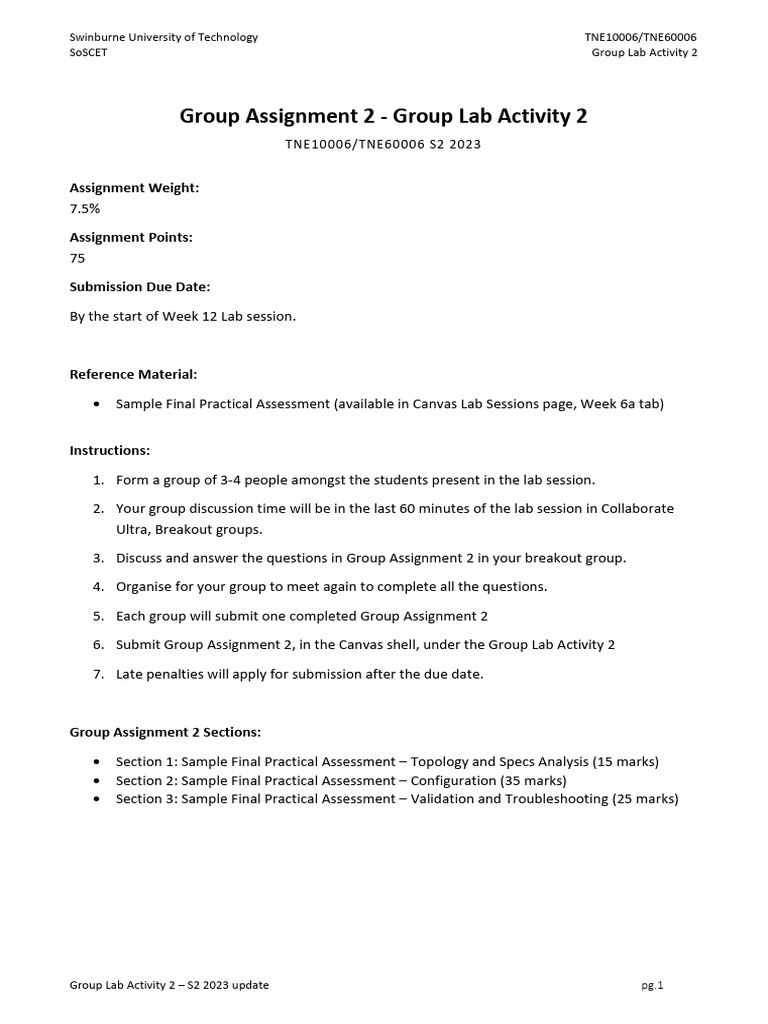 Group Assignment 2 - Group Lab Activity 2-1 | PDF | Computer ...