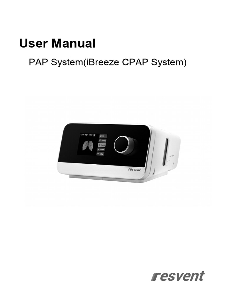 Resvent Ibreeze Auto CPAP User Manual | PDF