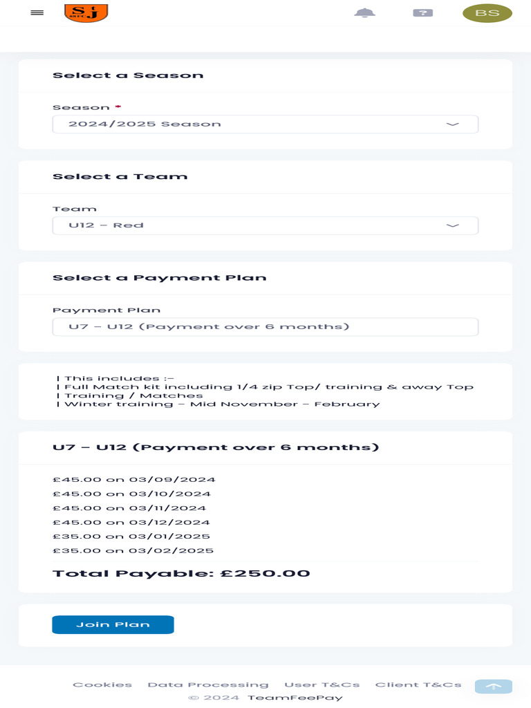 Join A Plan - TeamFeePay | PDF