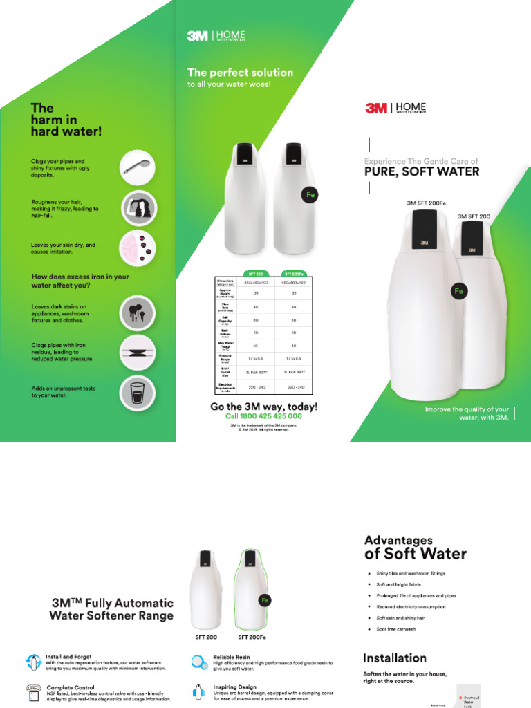 3m Fully Automatic Water Softeners Sft200 Fe | PDF