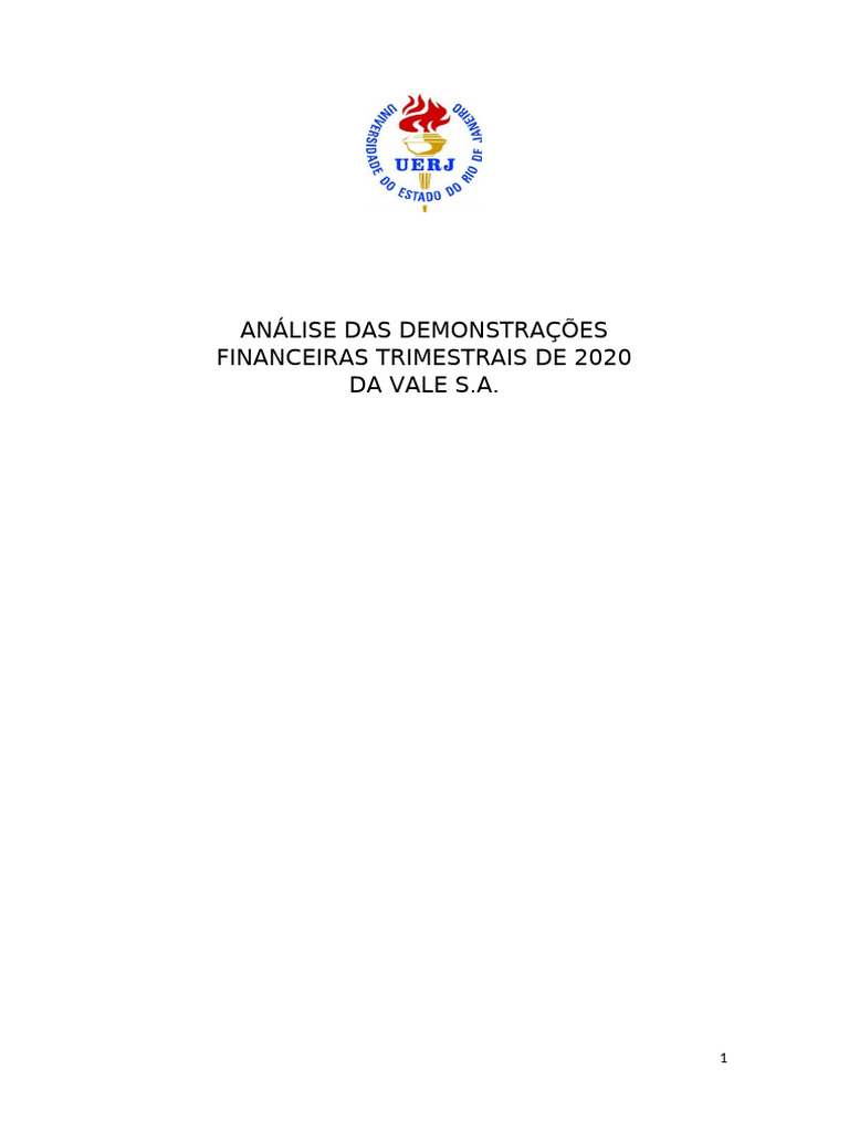 Atividade Avaliativa - AnÃ¡lise Vale S.A Alunossss | PDF | Economias