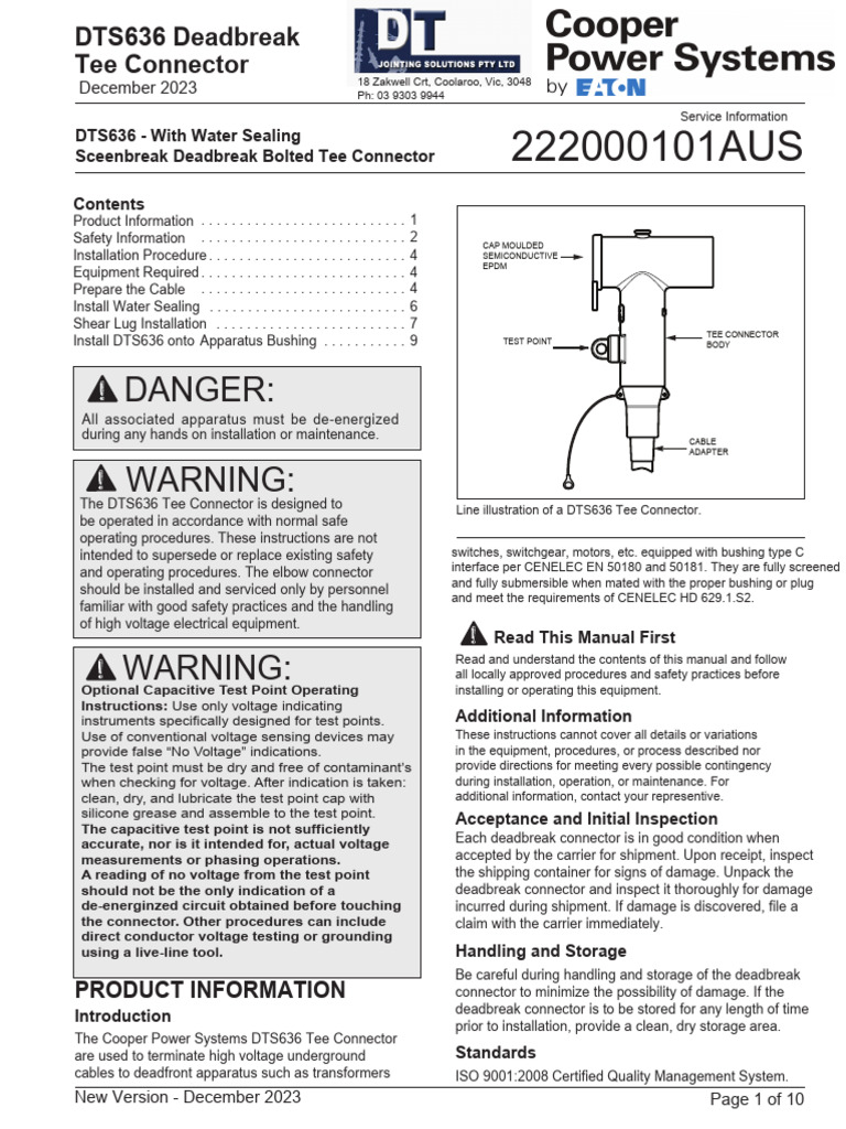 Instructions - DTS636 Dec23 | PDF
