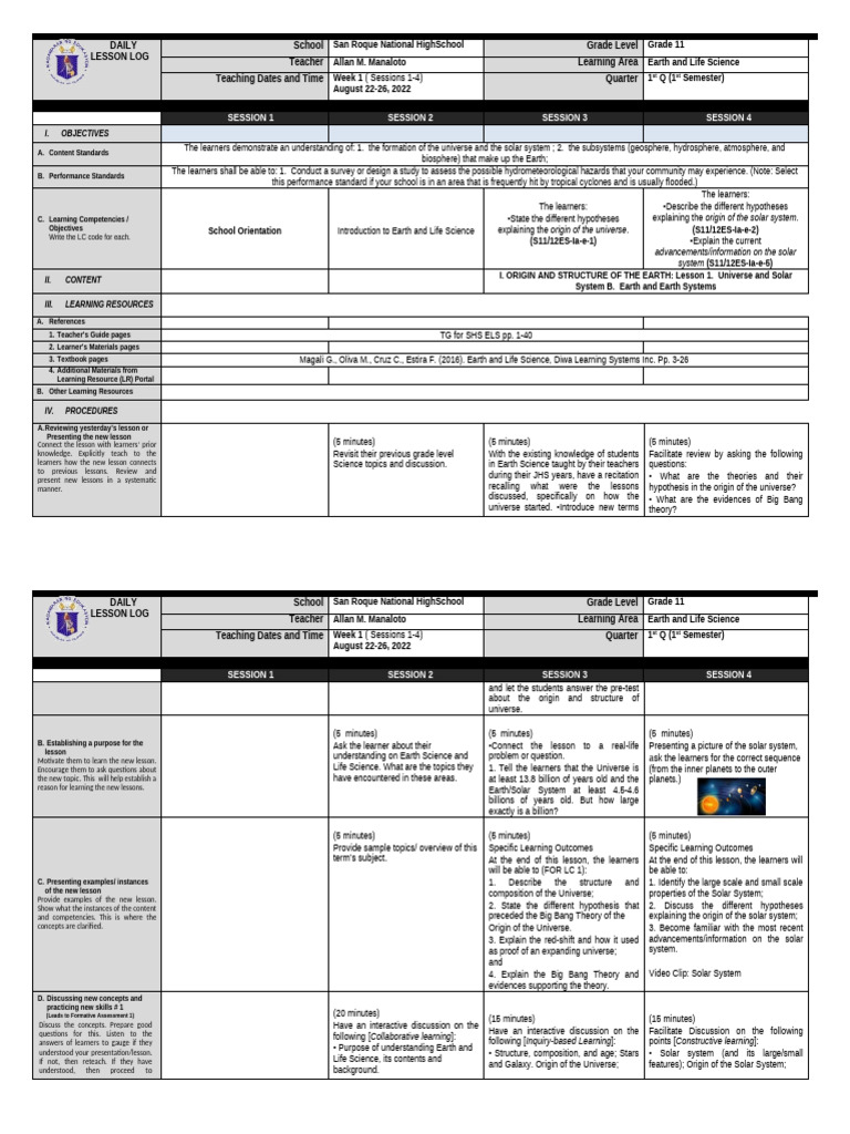Els DLL Week 1 Final | PDF