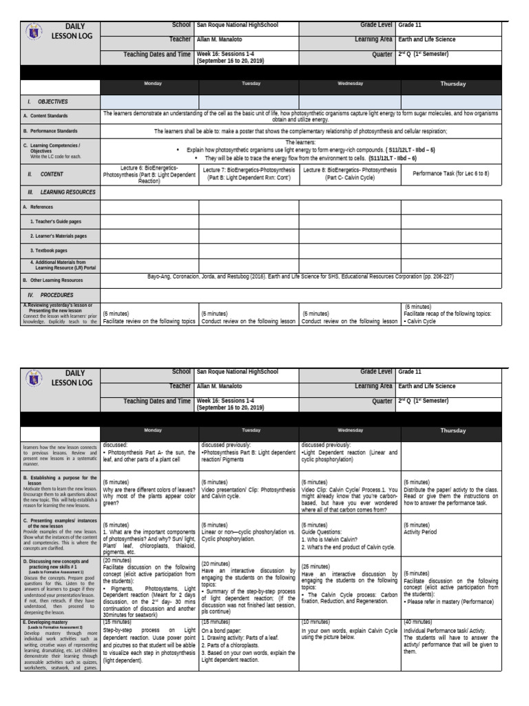 Els DLL Week 16 Final | PDF