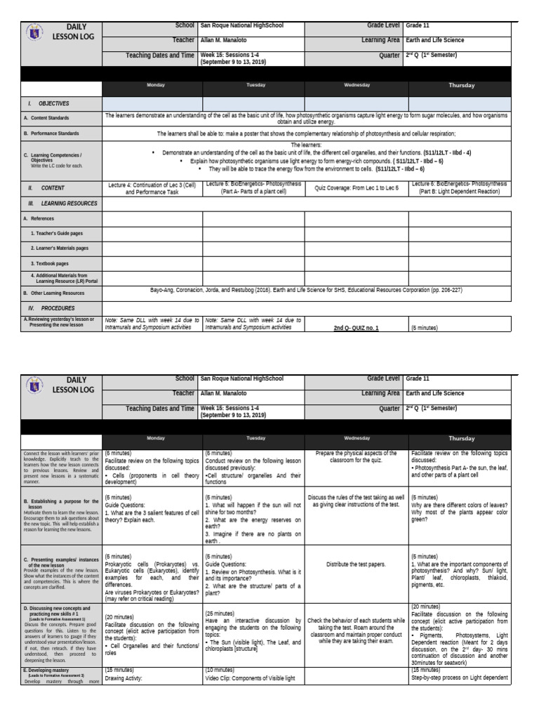 Els DLL Week 15 Final | PDF