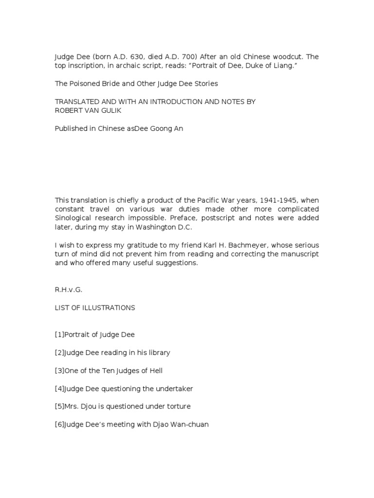 Celebrated Cases Of Judge Dee Download - easysitecolors