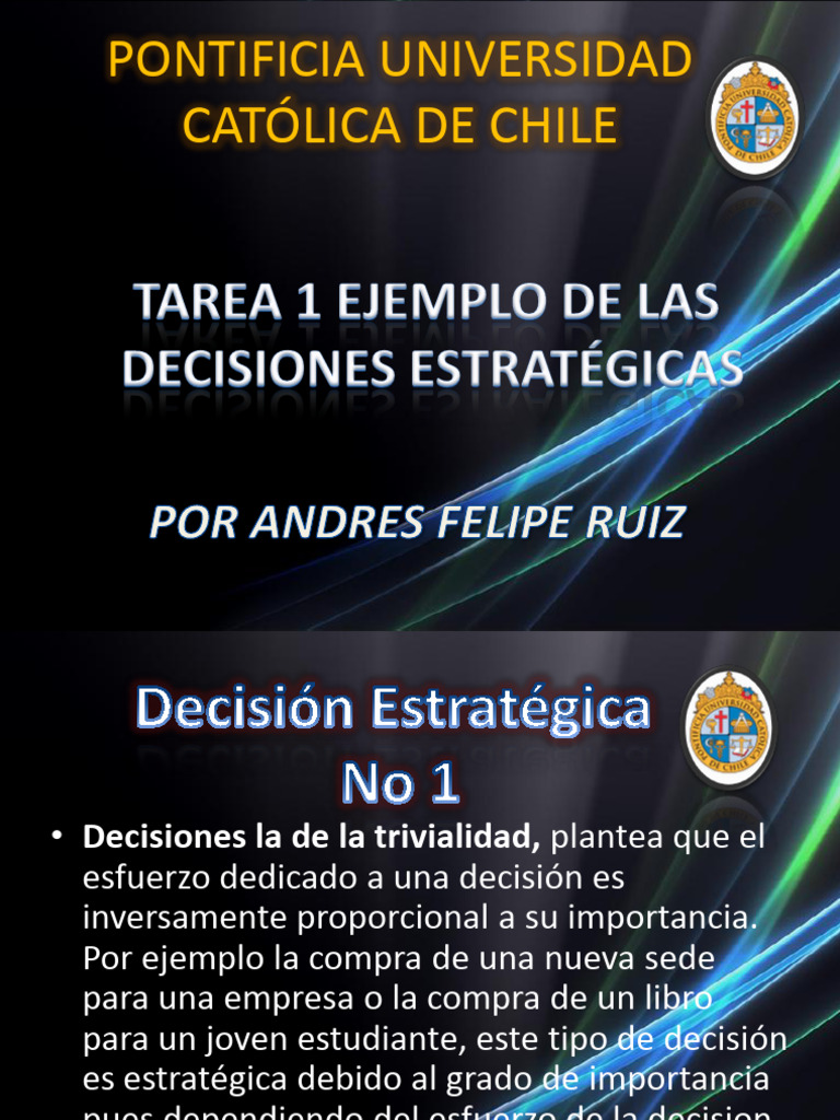 Tarea 1 Ejemplo de Las Decisiones Estrategicas | PDF
