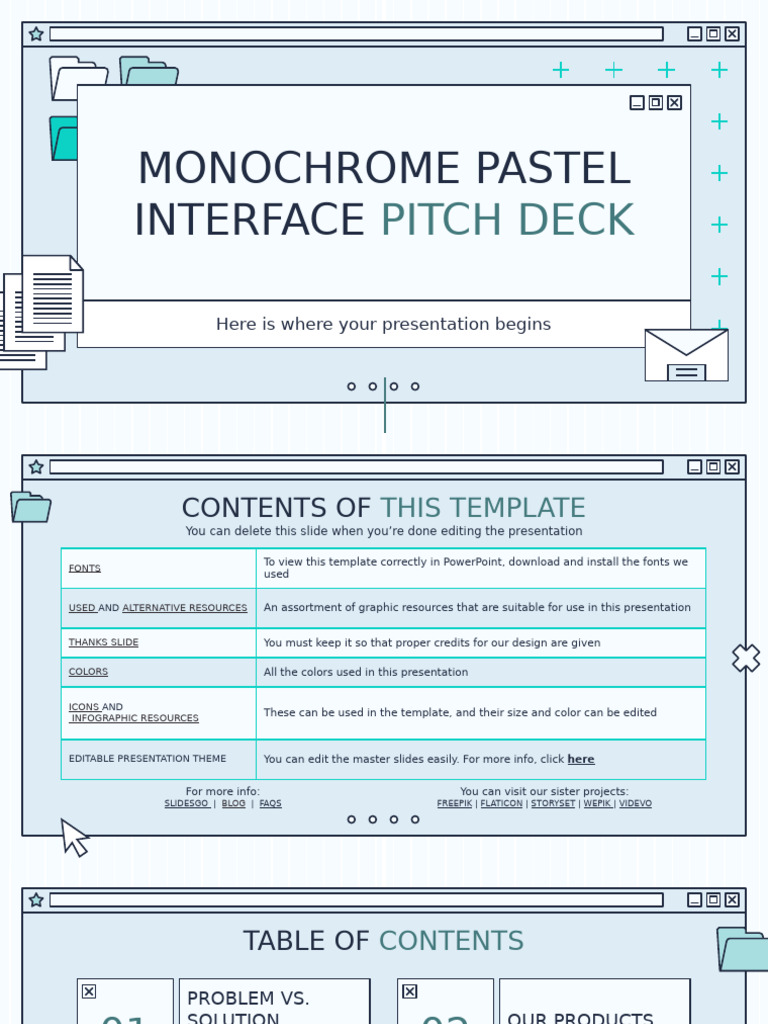 Monochrome Pastel Interface Pitch Deck by Slidesgo | PDF | Planets ...