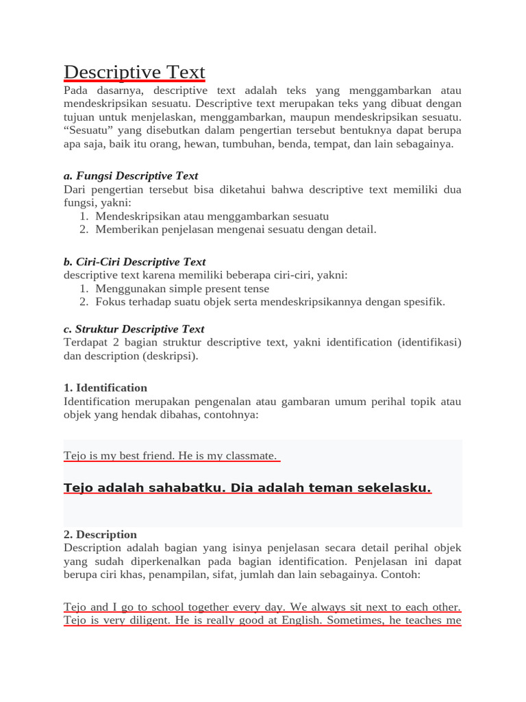 Descriptive Text | PDF