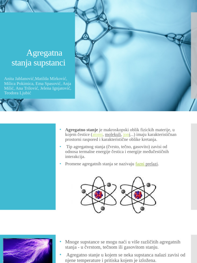 Agregatna Stanja Supstanci | PDF