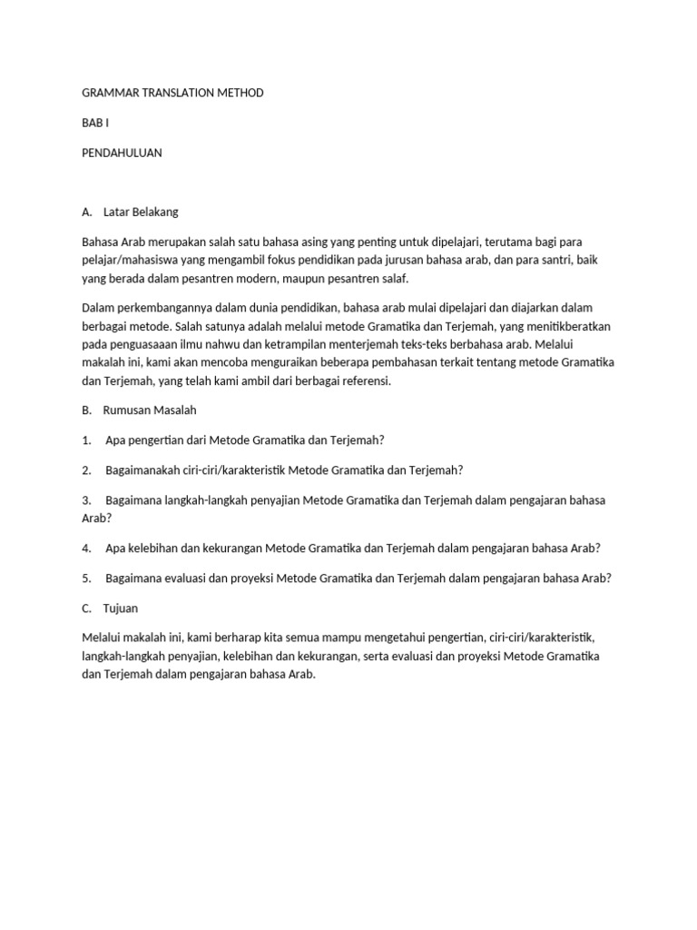 Grammar Transla | PDF | Indonesian Language | Career & Growth