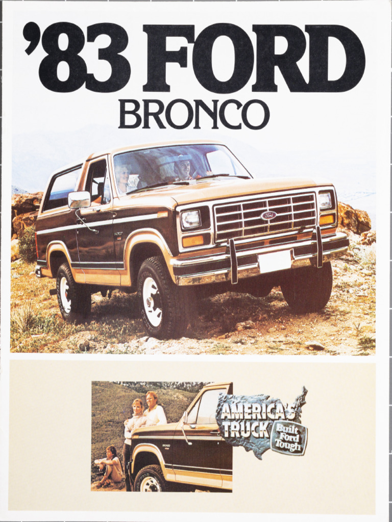 83 Ford Bronco Brochure | PDF