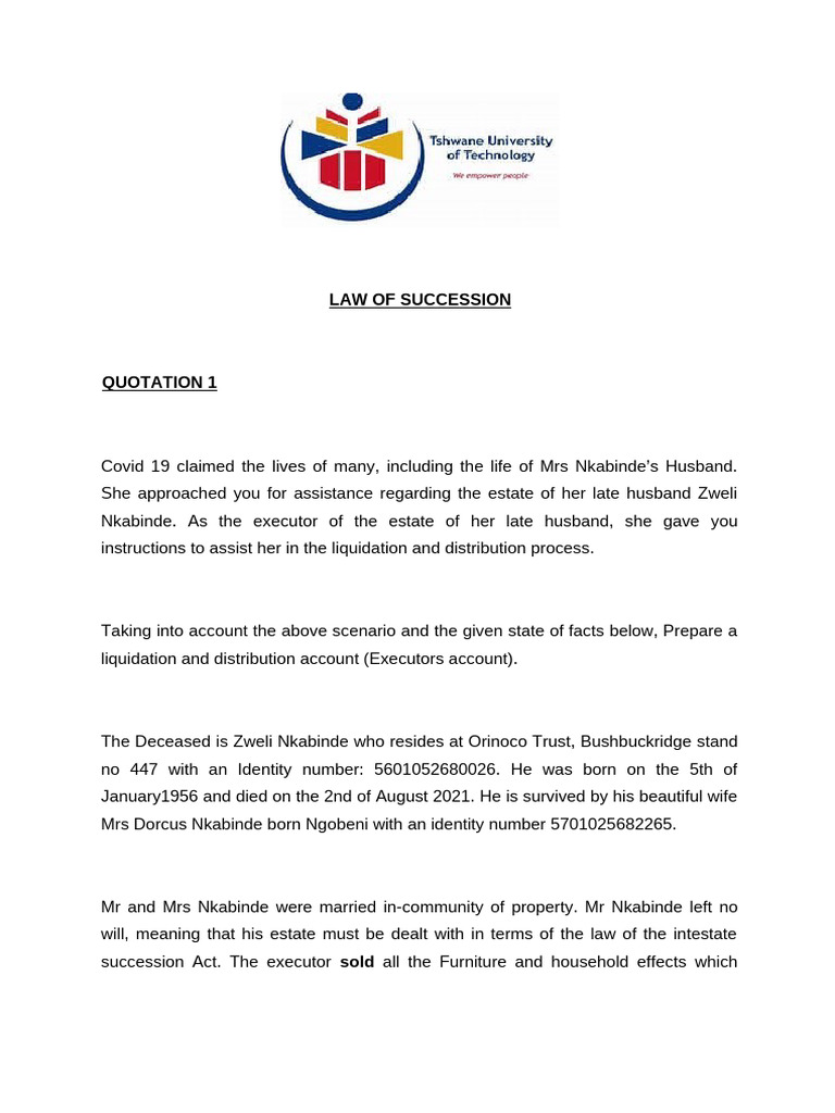 Law of Sucession Notes 2 | PDF