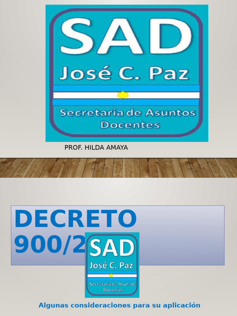 COMUNICADO N°017 - Adjunto - Presentación PP - DECRETO 900-23 José C. Paz | PDF