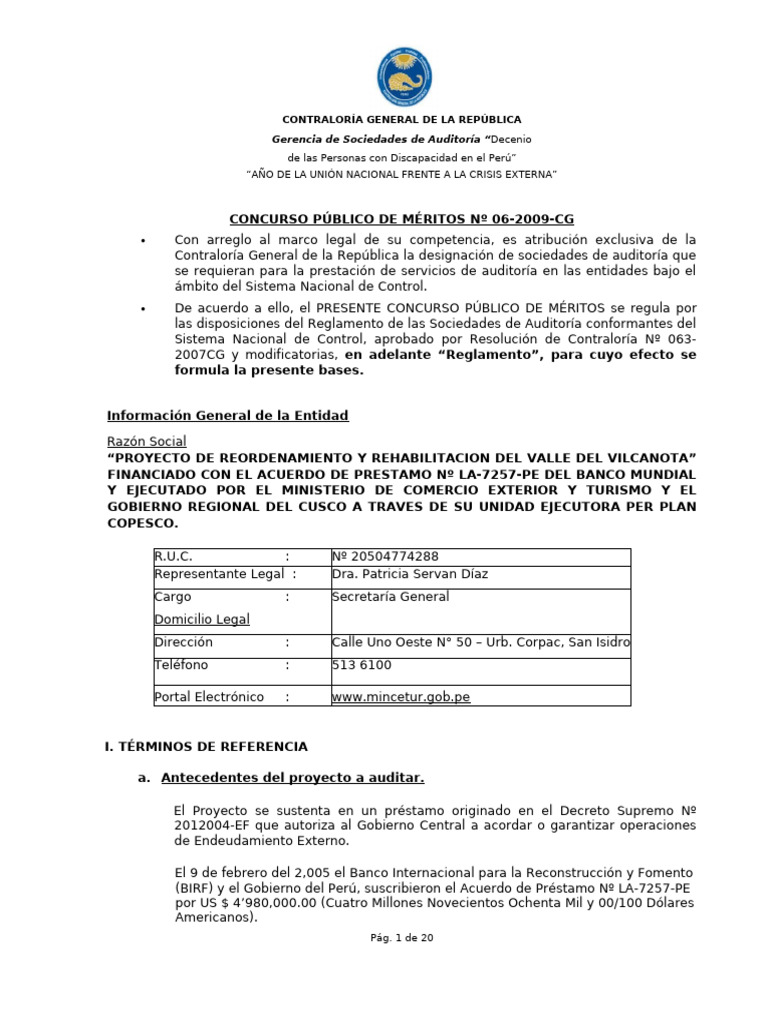 Modelo de Carta de Presentación Plan COPESCO | PDF