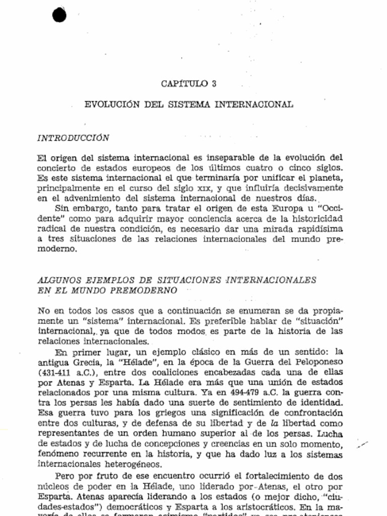 Fermandois La Evoluci N Del Sistema Internacional | PDF