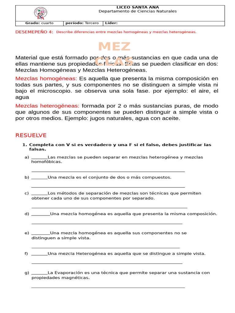 Guia Cn4 Mezclas d4 3p | PDF