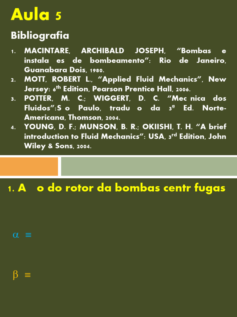 Máquinas Hidráulicas_Aula 5 | PDF