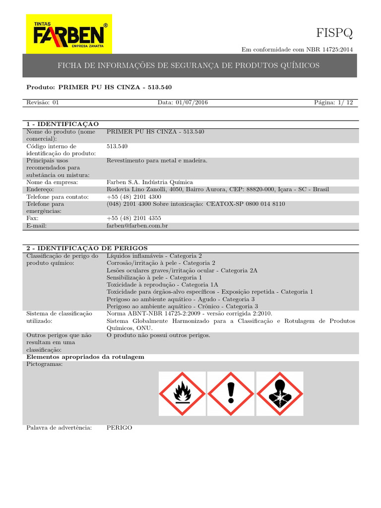 Fispq Primer Pu 513.540 GHS | PDF