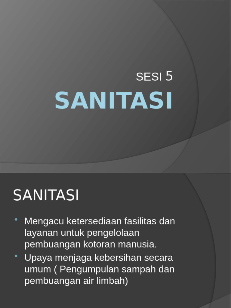Sesi 5 Sanitasi | PDF