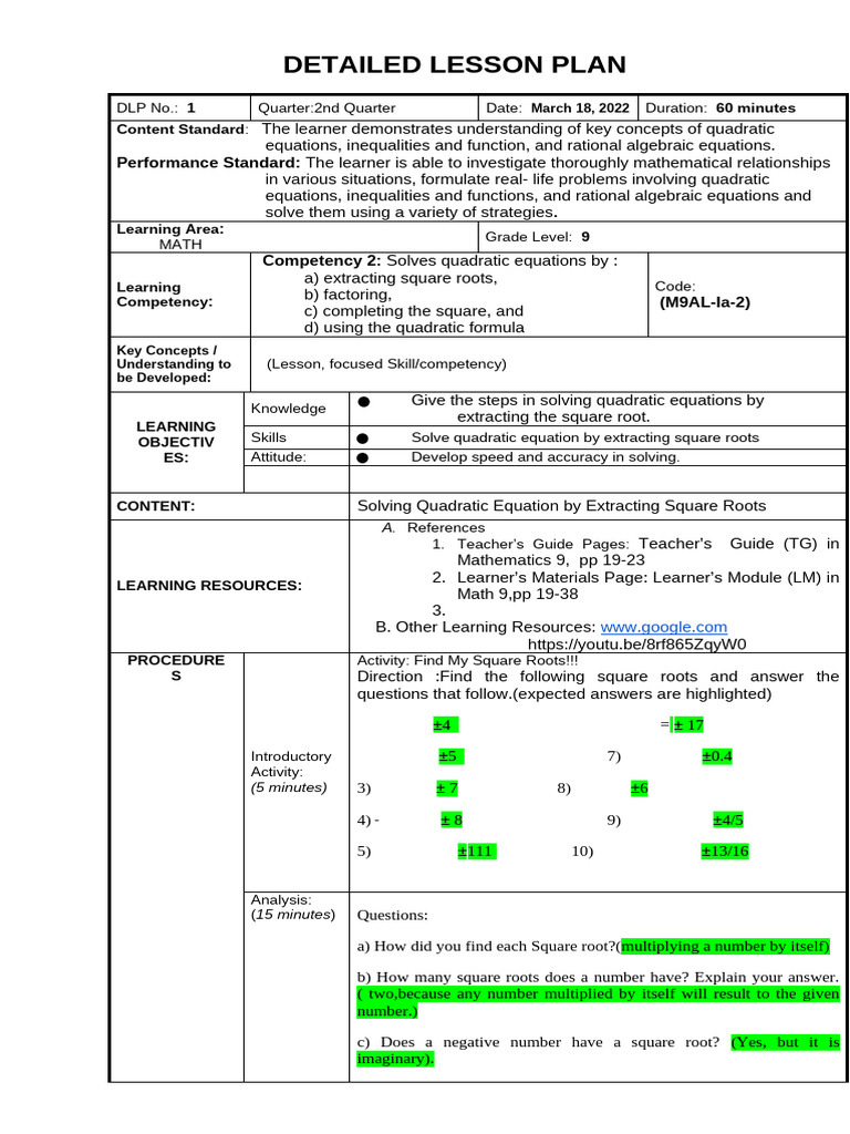 DLP Math Sample | PDF