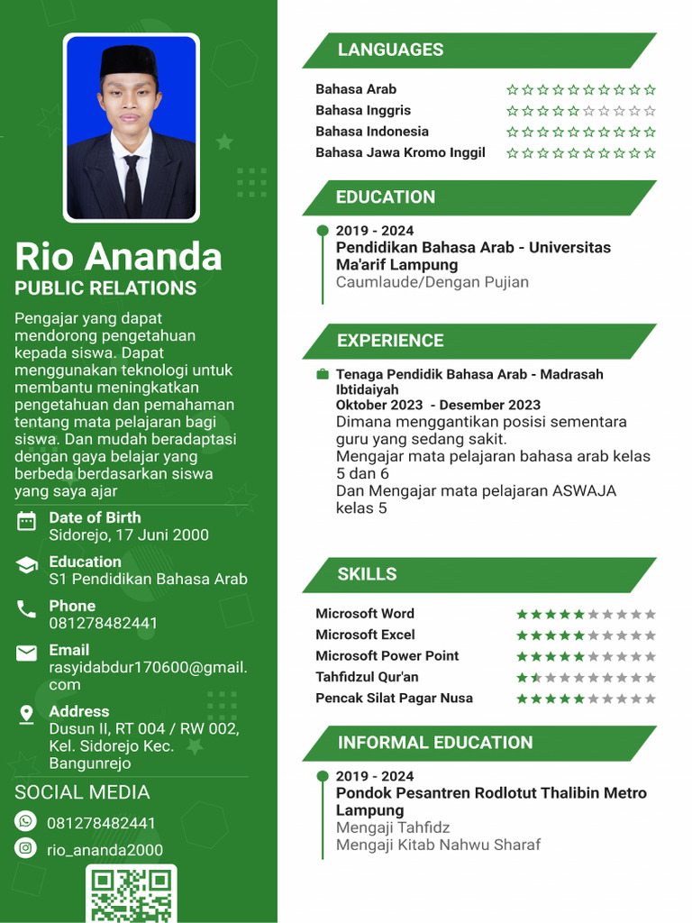CV RIO ANANDA | PDF