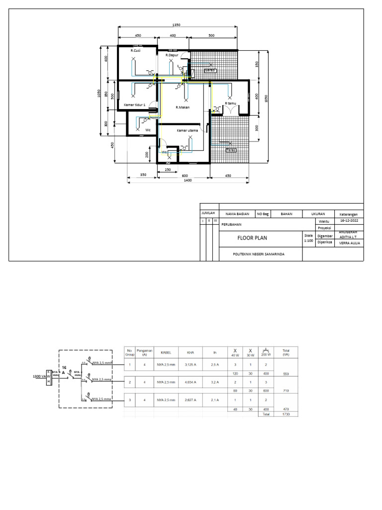 Yerlis Instalasi Hotel Lantai 2 | PDF