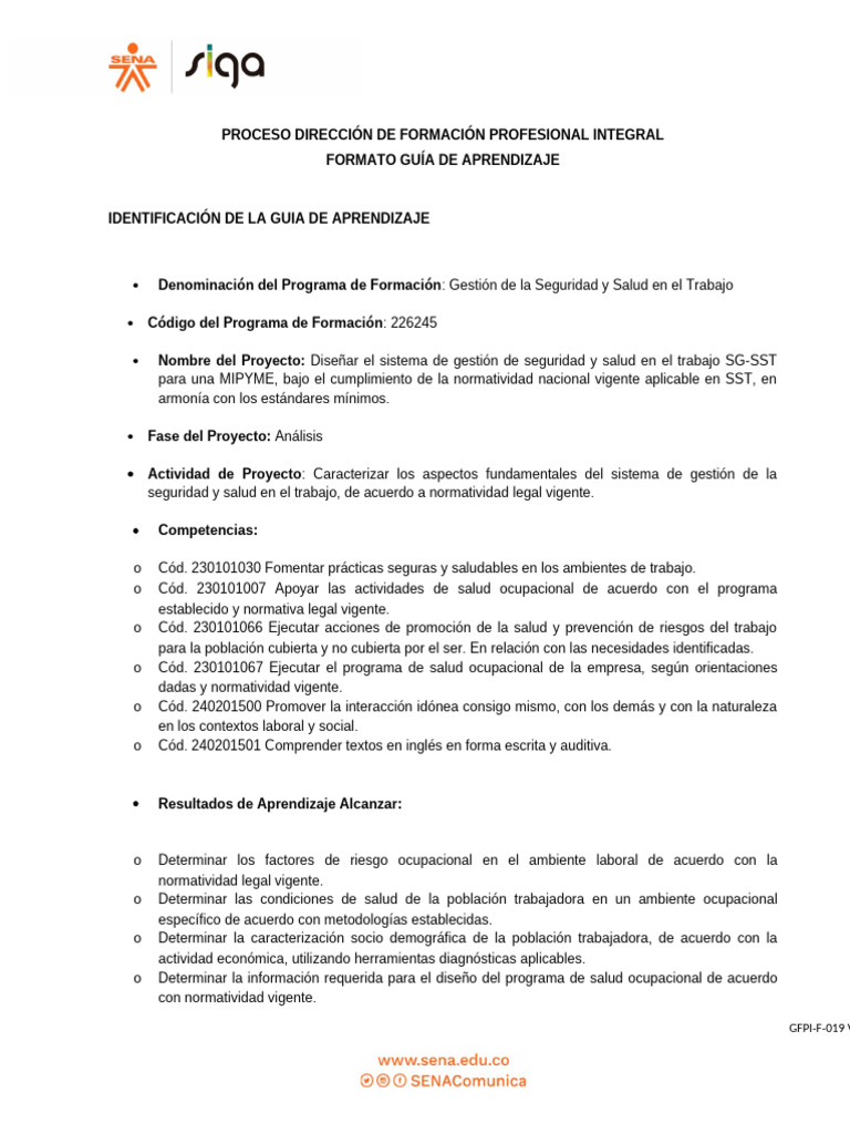 Gfpi-F-019 - Guia - de - Aprendizaje Nueva Fase Analisis | PDF