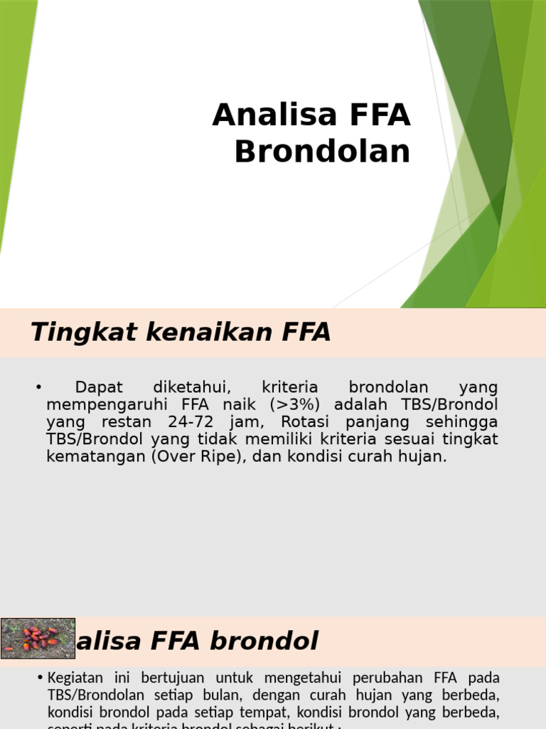 Analisa FFA Brondolan | PDF