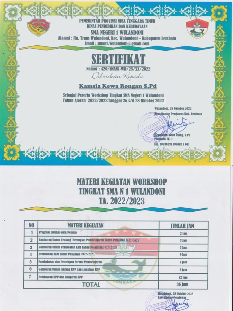 Workshop 22 Kamsia | PDF