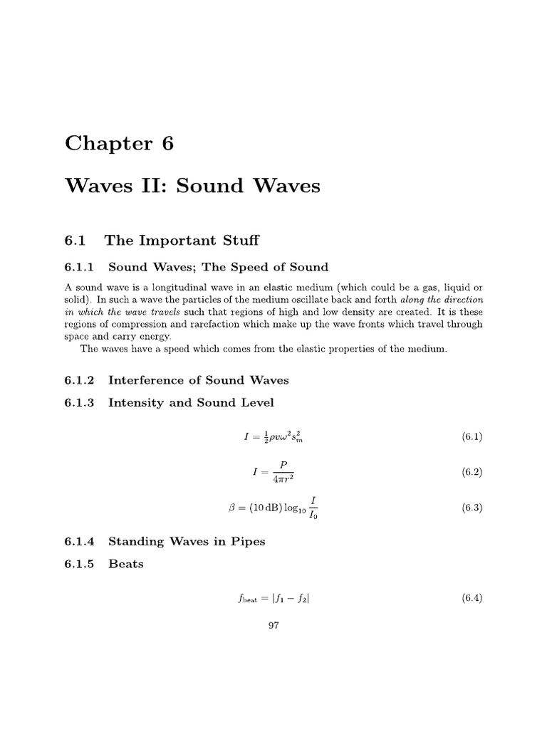 Waves II - Sound Waves | PDF