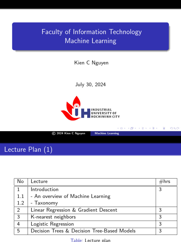 ML Lecture 01 Intro To ML | PDF