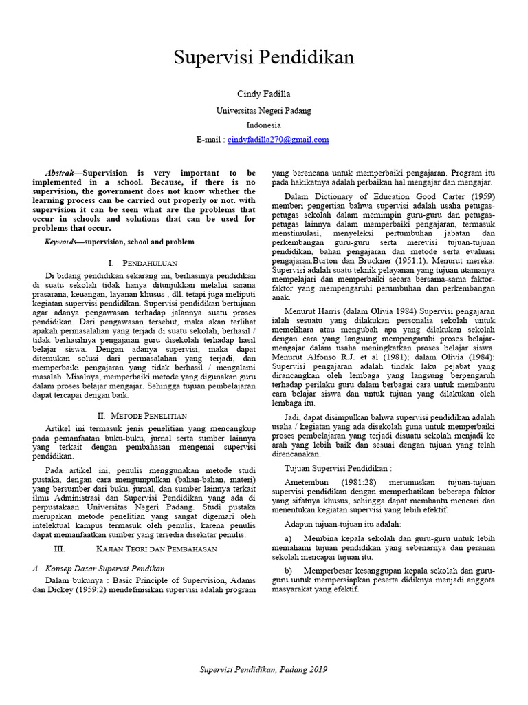 Supervisi Pendidikan | PDF