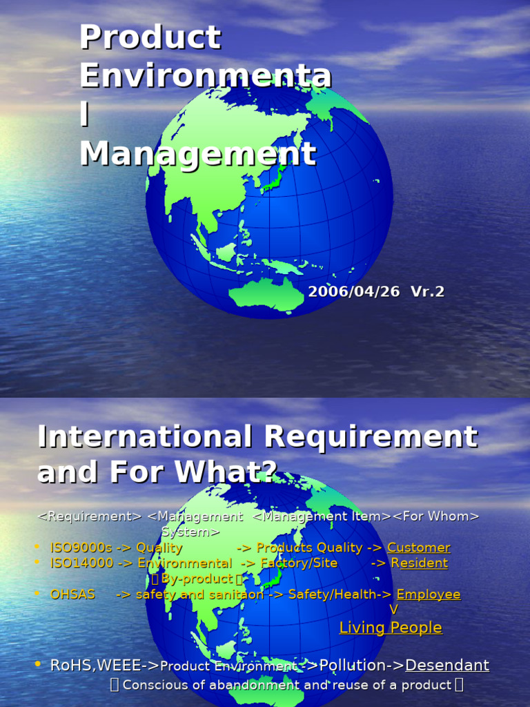 Product Environmental Management | PDF