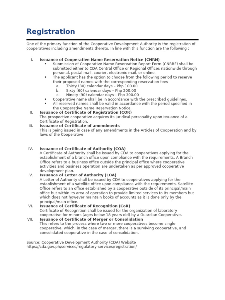 Cooperative Registration Process Guide | PDF | Government | Justice