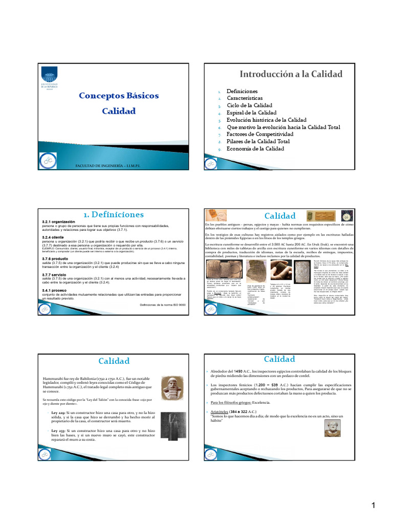 Conceptos Básicos de Calidad | PDF