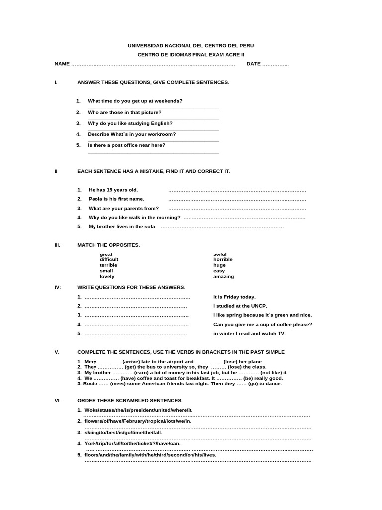 Final Exam Acre Ii | PDF