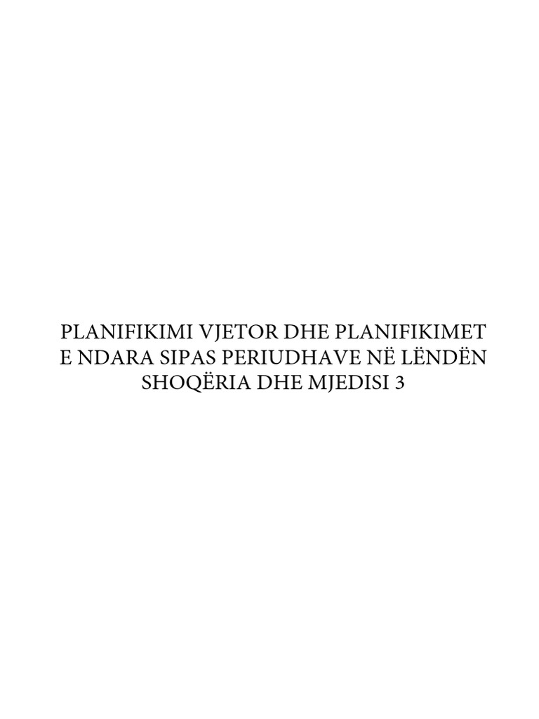Shoqeria Dhe Mjedisi 3 Planet | PDF