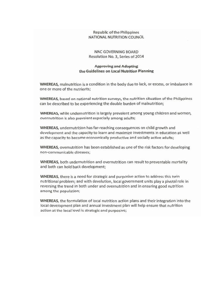NNC GOVERNING BOARD RESOLUTION No.3 s2014 | PDF