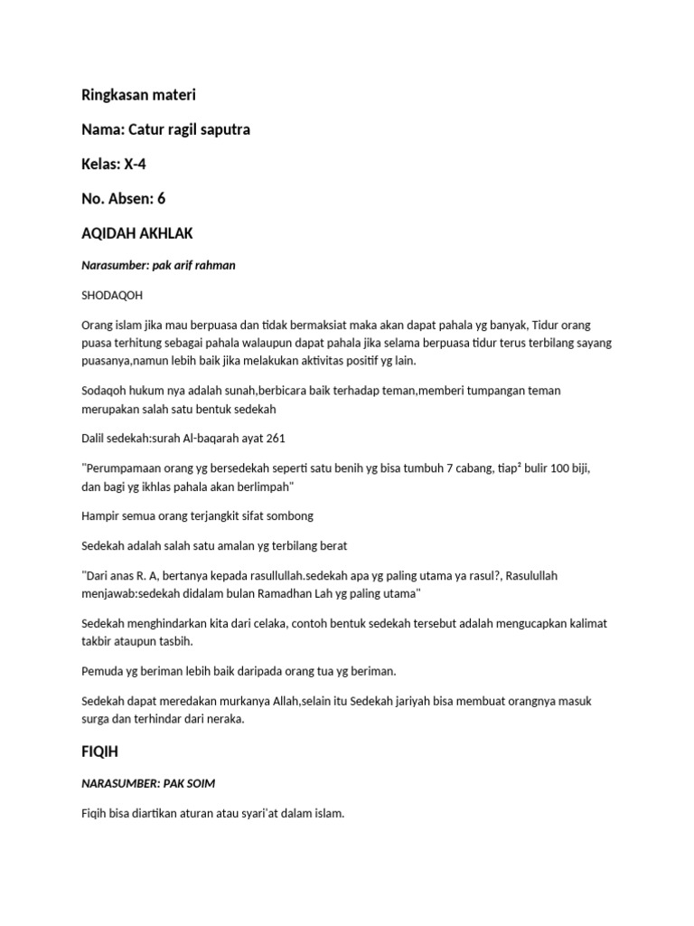 Materi Tanggal 25 Maret | PDF