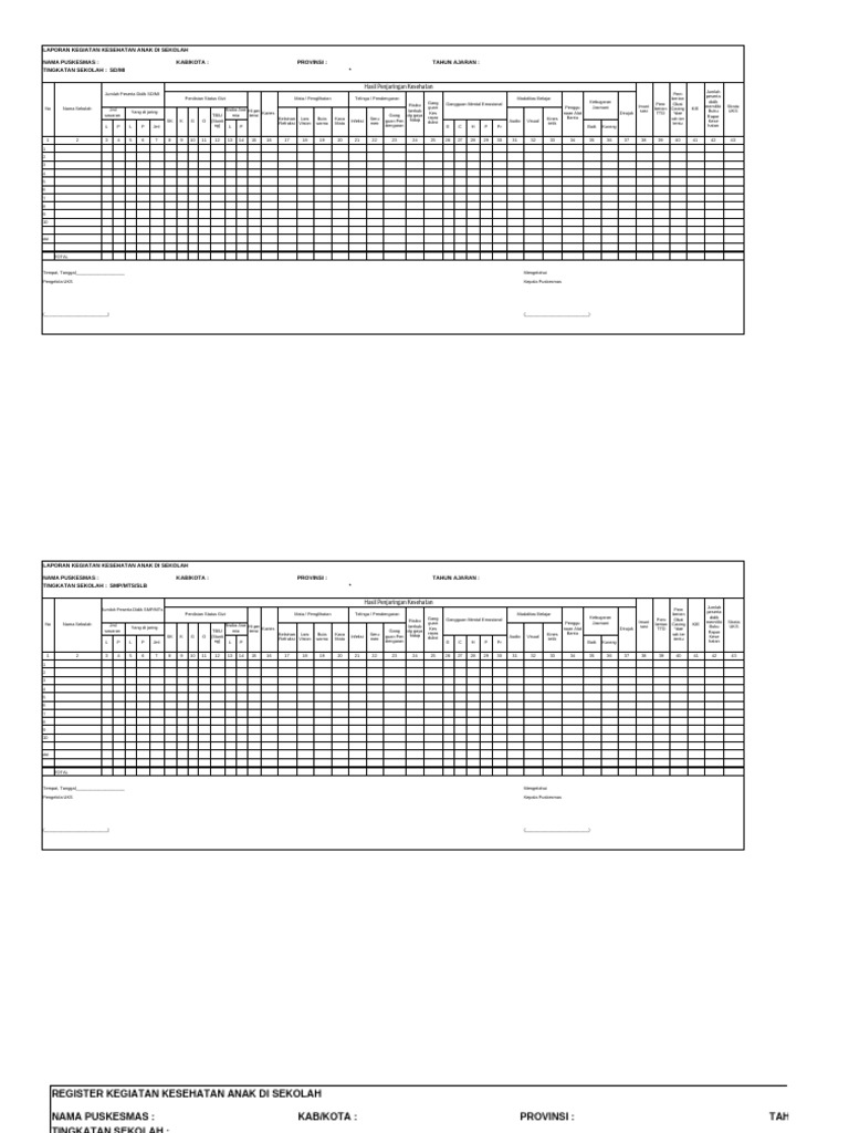 Formulir Penjarkes PKMS | PDF
