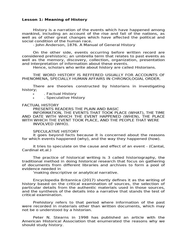 Readings in The PH History - Handout | PDF