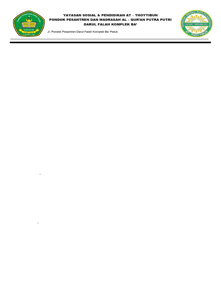 Lampiran Form PPDB Santri | PDF