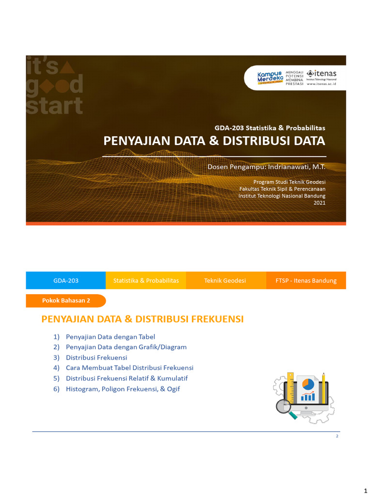 Ho PB 2 - Penyajian Data & Distribusi Frekuensi - Rev | PDF